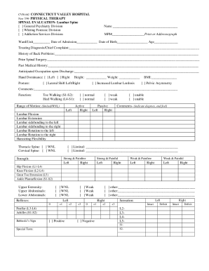 Fillable Online CVH-462 CONNECTICUT VALLEY HOSPITAL New 7/99 PHYSICAL ...