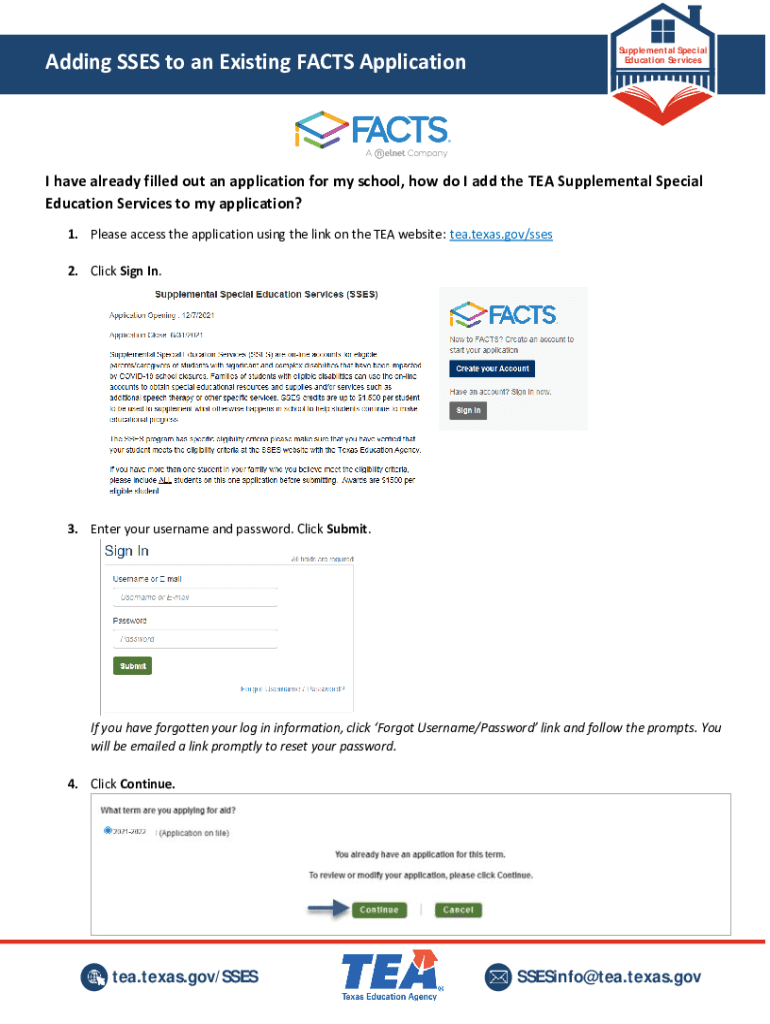 Fillable Online Adding SSES to an Existing FACTS Application Fax Email ...