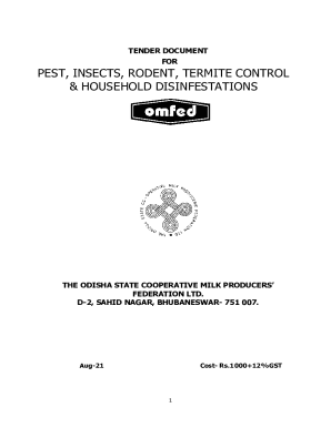 Fillable Online OMFED TENDERS - Odisha State Cooperative Milk Producers ...