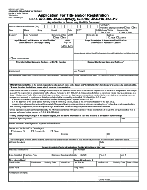 Fillable Online Colorado DMV Forms (Renewals, Power of Attorney, & More ...
