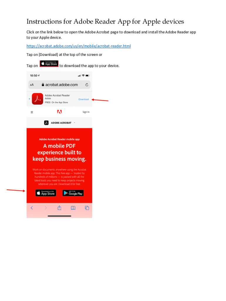 Fillable Online Instructions for Adobe Reader App for Non-Apple Devices ...