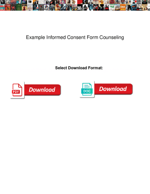 Fillable Online Example Informed Consent Form Counseling. Example ...