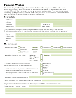 Fillable Online Last Wishes Document - Fill Out and Sign Printable PDF ...