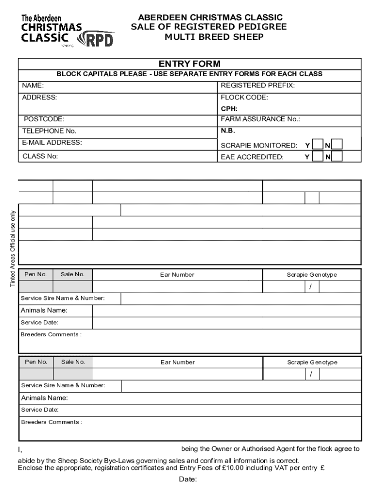 Fillable Online National Vendor Declaration Sheep And Lambs And Waybill ...