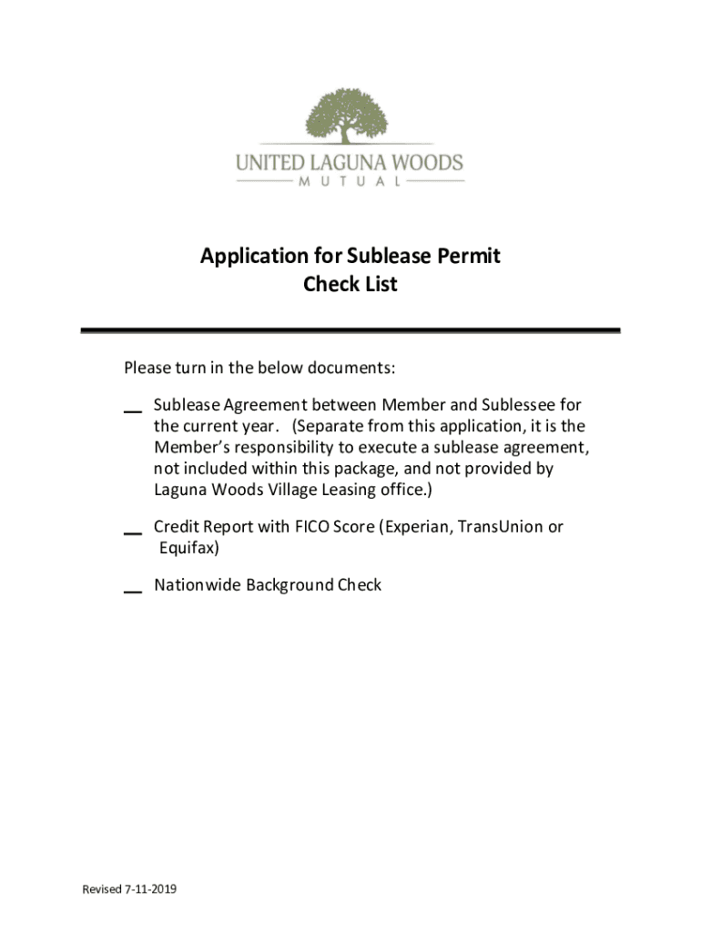 Fillable Online Sublet Application350 Bleecker Fax Email Print - pdfFiller