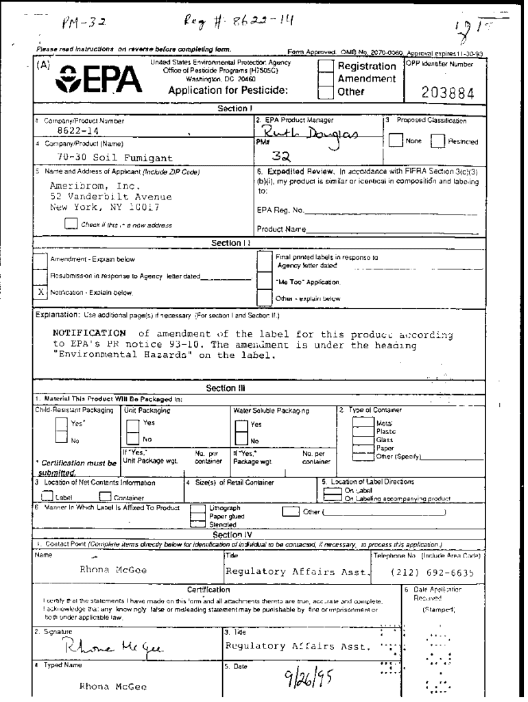 Fillable Online U.S. EPA, Pesticide Product Label, 70-30 SOIL FUMIGANT ...