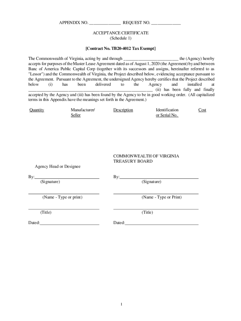 Fillable Online Final Acceptance Certificate Sample ClausesLaw ...