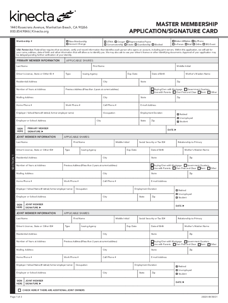 Fillable Online 6 Best Examples of Membership Application Forms (with ...