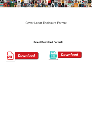 Fillable Online Cover Letter Enclosure Format. Cover Letter Enclosure ...