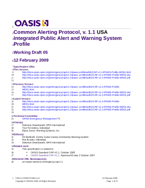 (PDF) The Common Alerting Protocol: an open standard for ... Doc Template | pdfFiller