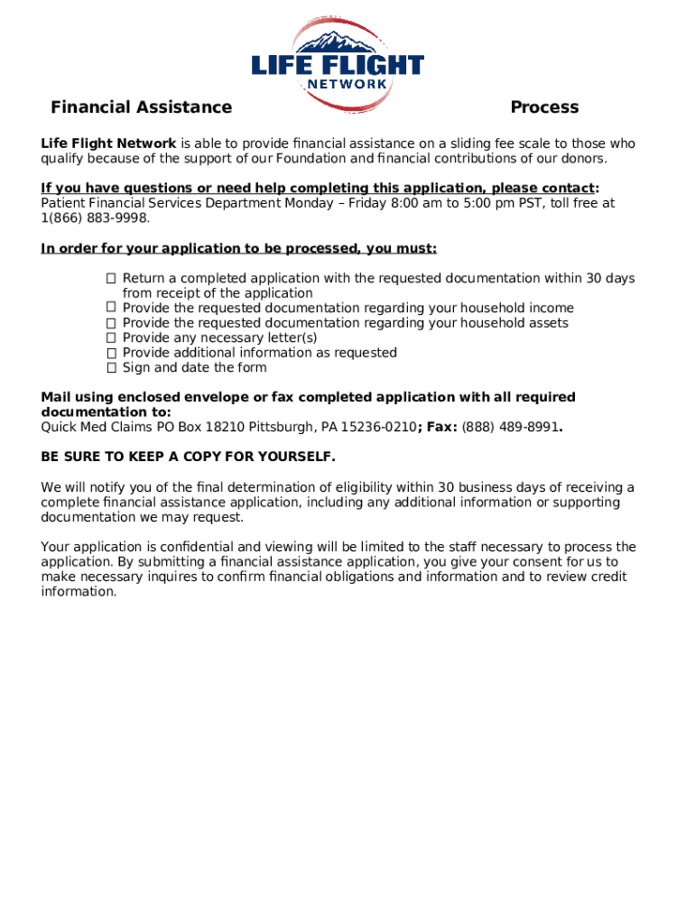 Financial Assistance "Sliding Fee Scale" Application ... Doc Template ...
