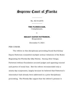 Fillable Online Filing Complaint Against Attorney Florida Bar Fax Email ...