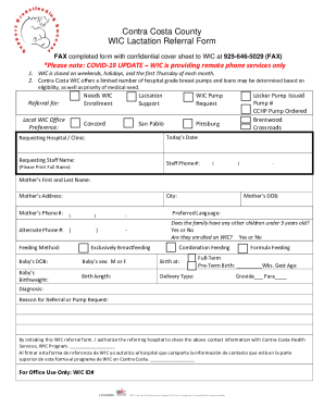 Fillable Online Fillable Online WIC NUTRITION ORDER FORM ***Please e ...