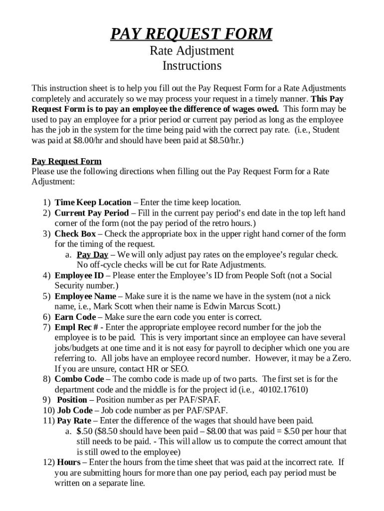 RETRO PAY REQUEST - CWU Home Doc Template | pdfFiller