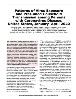 Fillable Online wwwnc cdc Patterns of Virus Exposure and Presumed ...