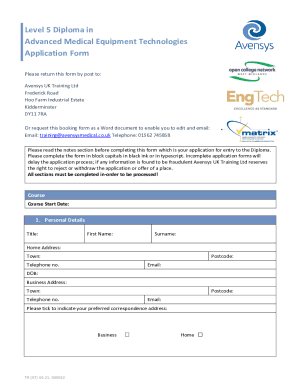 Fillable Online Level 5 Application Form Fax Email Print - pdfFiller