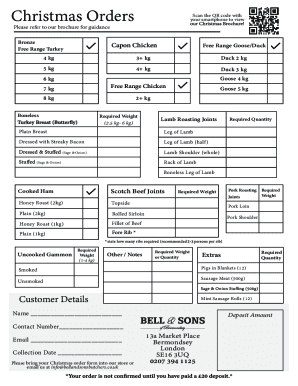 Fillable Online Christmas Order Form 2021 Fax Email Print - pdfFiller