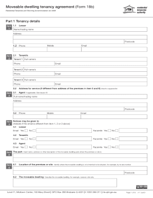 Fillable Online www.rta.qld.gov.auforms-resourcesformsMoveable dwelling ...
