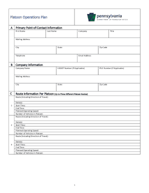 Fillable Online Platoon Operations Plan Fax Email Print - pdfFiller