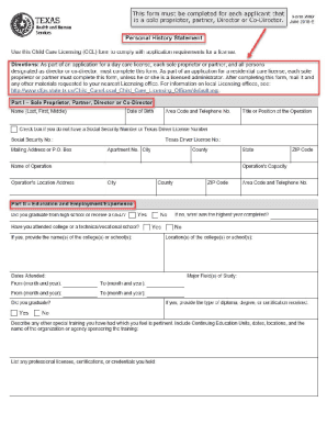 Fillable Online Form 2892 - Personal History Statement Fax Email Print ...
