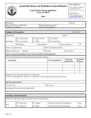 Fillable Online Deliver application to: Louisville Metro Air Pollution ... Fax Email Print ...