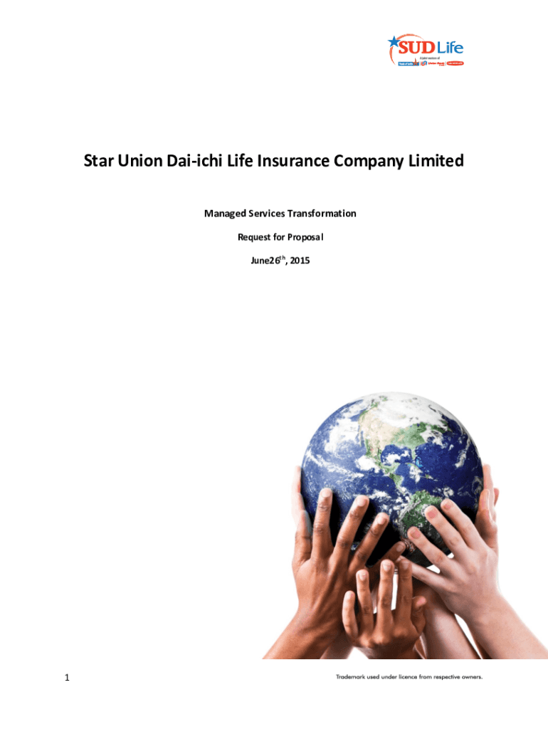 Fillable Online Star Union Daiichi Life Insurance Company Limited ...