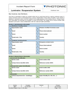 Fillable Online First Aid Incident Report Form TemplateBest Sample ...
