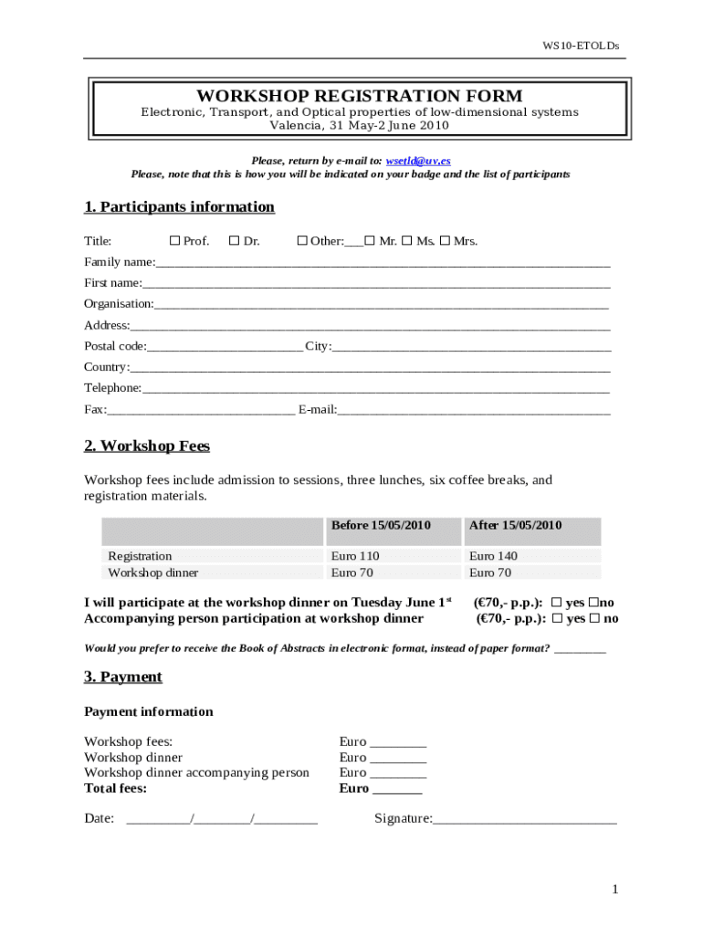 CONFERENCE REGISTRATION UV Doc Template PdfFiller
