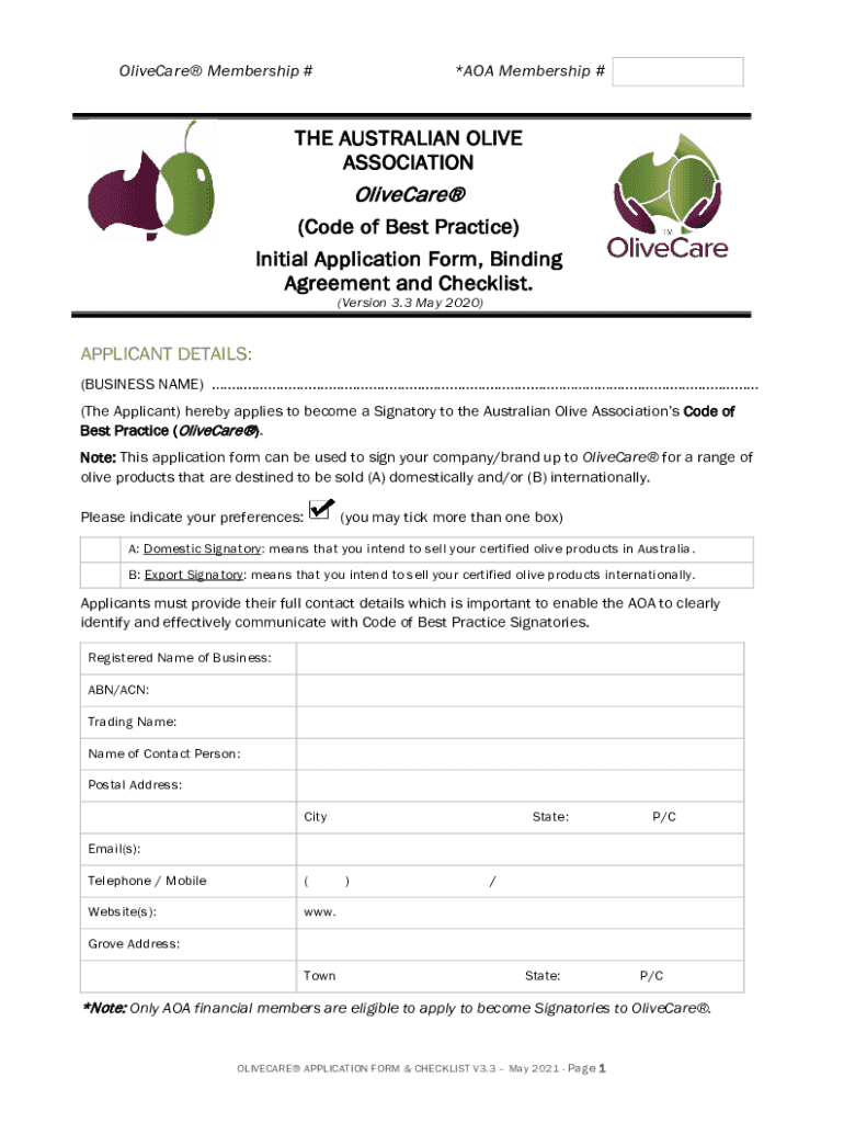Fillable Online Fillable Online Code of practice application form and ...