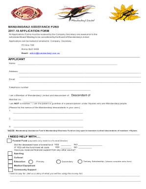 Fillable Online MAF Application Form 17.18 V3.docx Fax Email Print ...