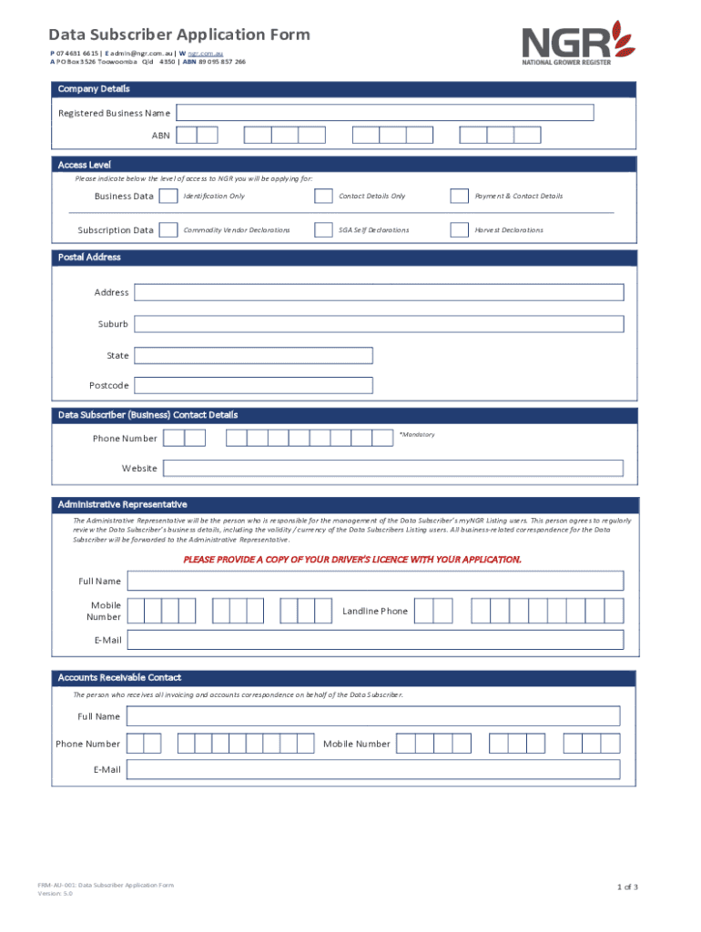 Fillable Online FRM-001 Authorised User Application Form10.2021.docx ...