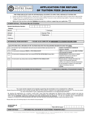 Fillable Online APPLICATION FOR REFUND FORM - Lennox College Fax Email ...