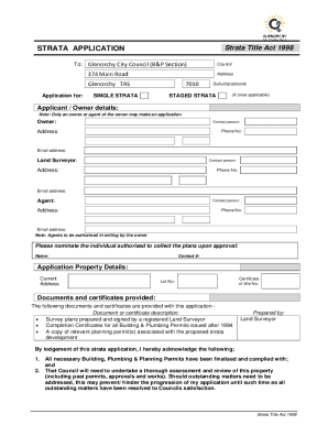 Fillable Online Planning Application Form - gcc.tas.gov.au Fax Email ...