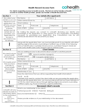 Fillable Online Request for Access to Health Records Form.pdf.pdf Fax ...