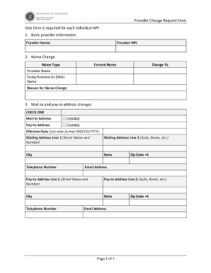 Fillable Online Provider Change Request Form.docx Fax Email Print - pdfFiller
