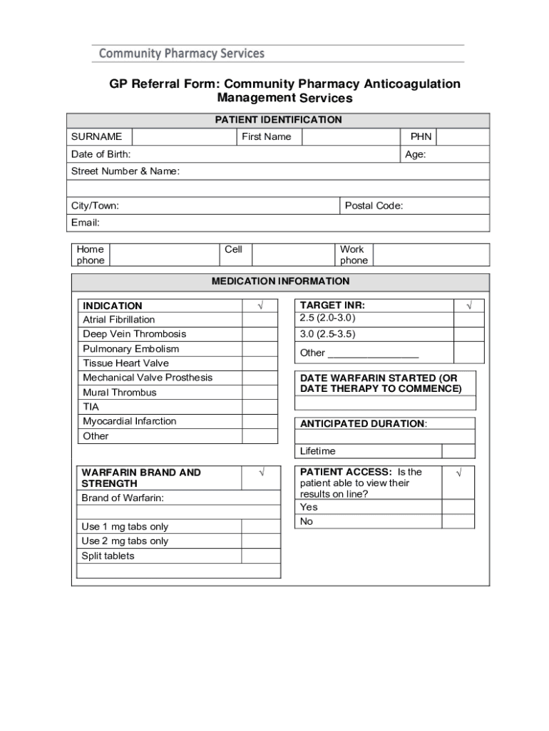 Fillable Online Fillable Online GP Referral Form. GP Referral Form Fax ... Fax Email Print ...