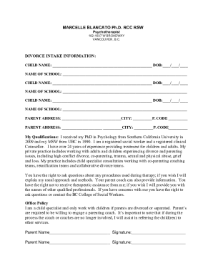 Fillable Online Divorce-intake2021 Fax Email Print - pdfFiller