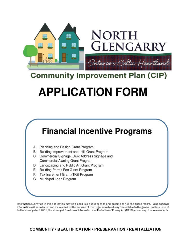 Fillable Online Vine CIP Incentive Programs Application ... - Town of Lincoln Fax Email Print ...