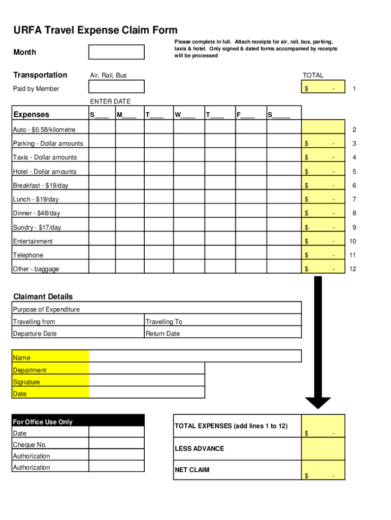 Fillable Online Travel-Accommodation-Expense-Form Fax Email Print ...