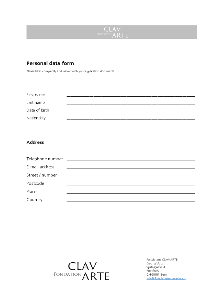 Fillable Online Personal Details Form - Fill Out and Sign Printable PDF ...