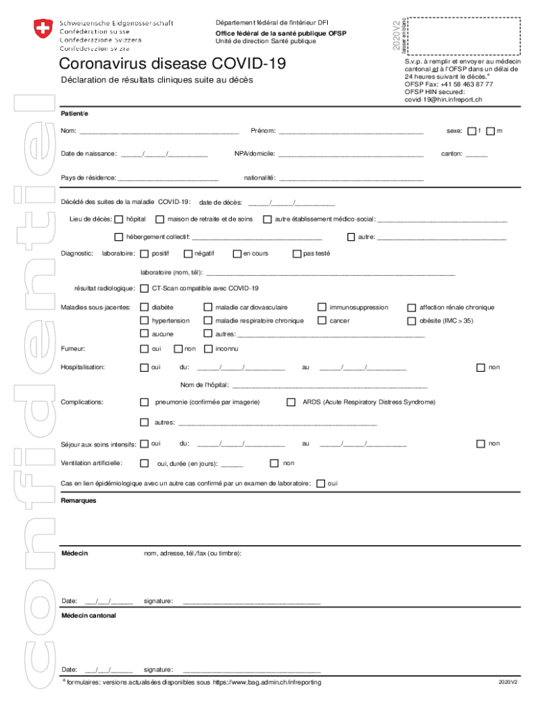 Remplissable En Ligne Office fdral de la sant publique (OFSP), Unit de ... Fax Email Imprimer ...