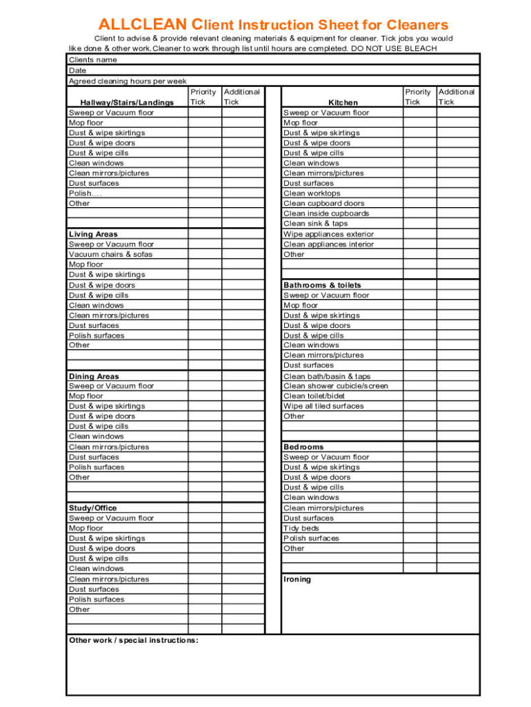 Fillable Online Copy of Client instruction form Fax Email Print - pdfFiller