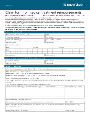 Fillable Online Personal accident Claim form - International Medical ...