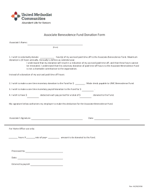 Fillable Online Associate Benevolence Fund Donation Form.pdf Fax Email ...