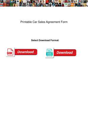 Fillable Online Printable Car Sales Agreement Form driv. Printable Car ...