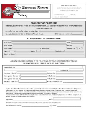 Fillable Online REGISTRATION FORM 2021 - Amazon Web Services Fax Email ...