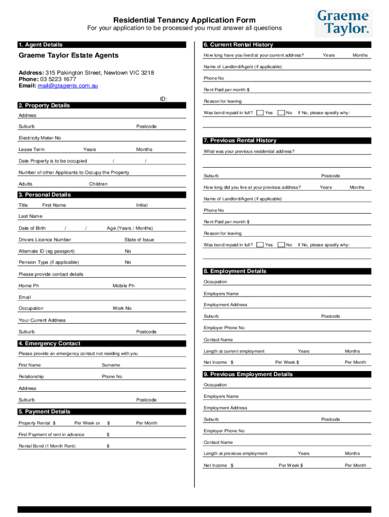 Fillable Online Tenancy Application Form - s3.us-west-2.amazonaws.com Fax Email Print - pdfFiller