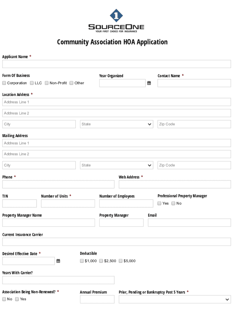 Fillable Online Sample application hoa member board XGAQC6 Fax Email ...