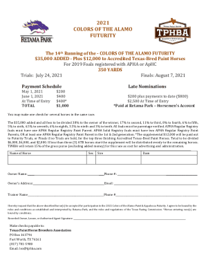 Fillable Online Colors of the Alamo Paint and Appaloosa Futurity ...