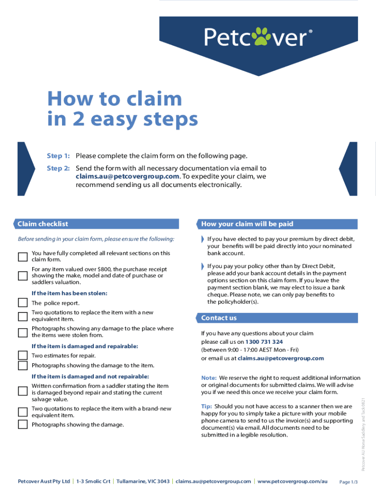 Fillable Online To expedite your claim, we Fax Email Print - pdfFiller